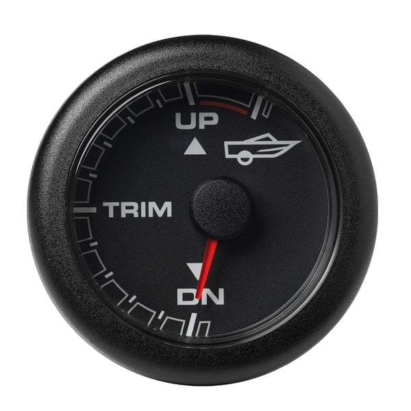 2-1/16" (52MM) OceanLink Engine Trim Gauge - Black Dial -Bezel ...