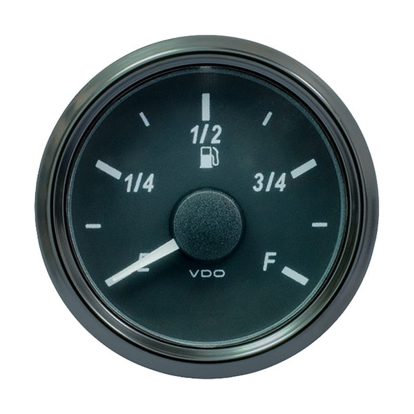 VDO SingleViu 52mm (2-1/16") Fuel Level Gauge - E/F Scale 240-33 Ohm ...