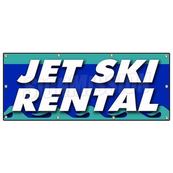 JET SKI RENTAL BANNER SIGN boat skiing wave runner kayak canoe rent ...